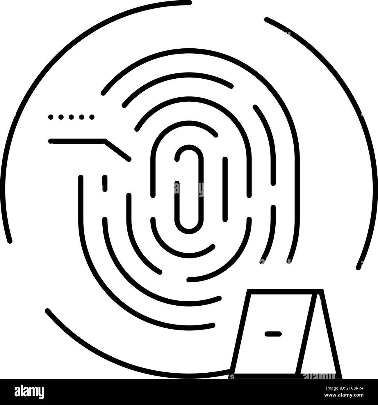 individual physical evidence crime line icon vector illustration Stock ...