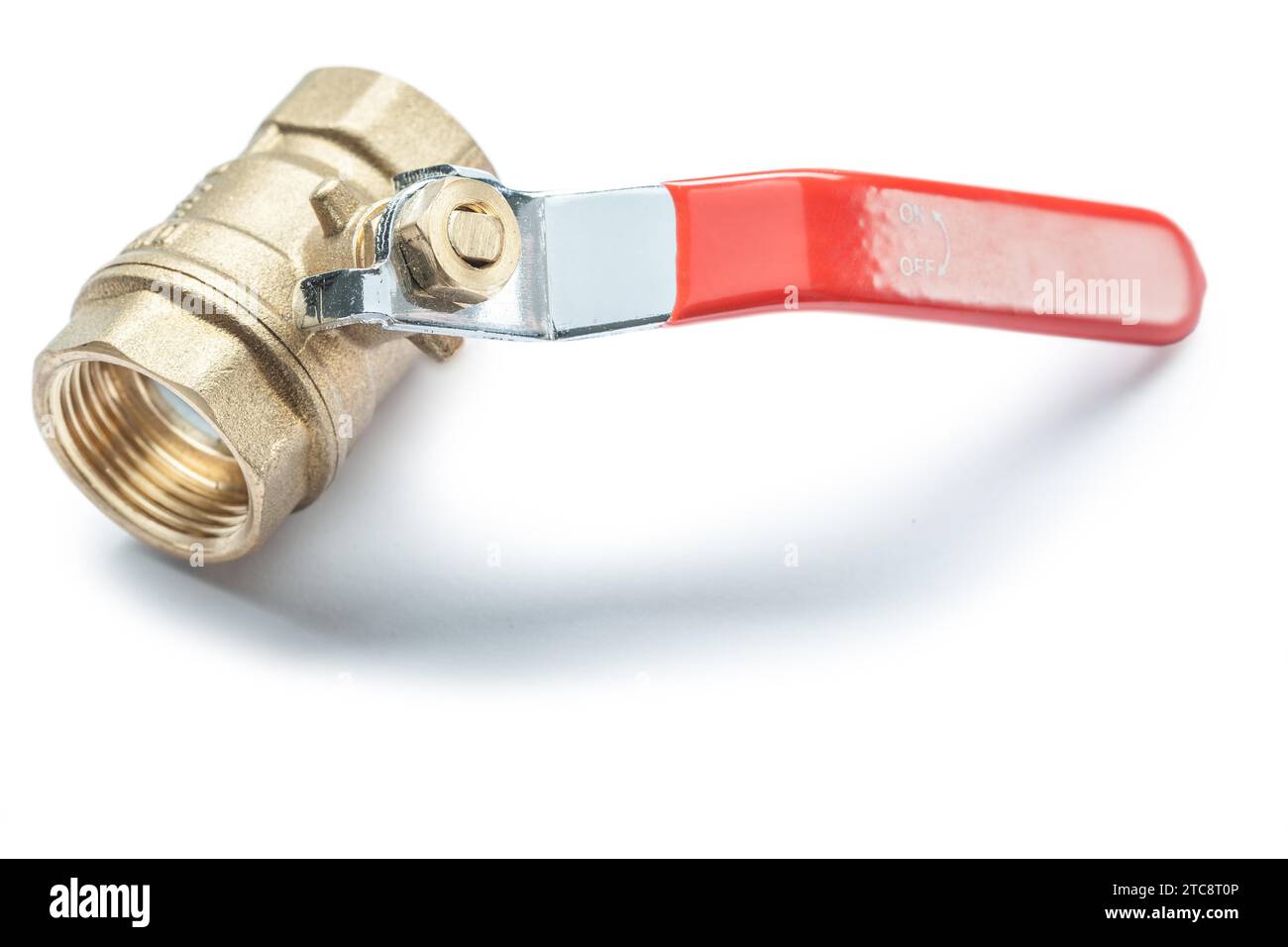 Water flap with red rubber handle against a white background Stock ...