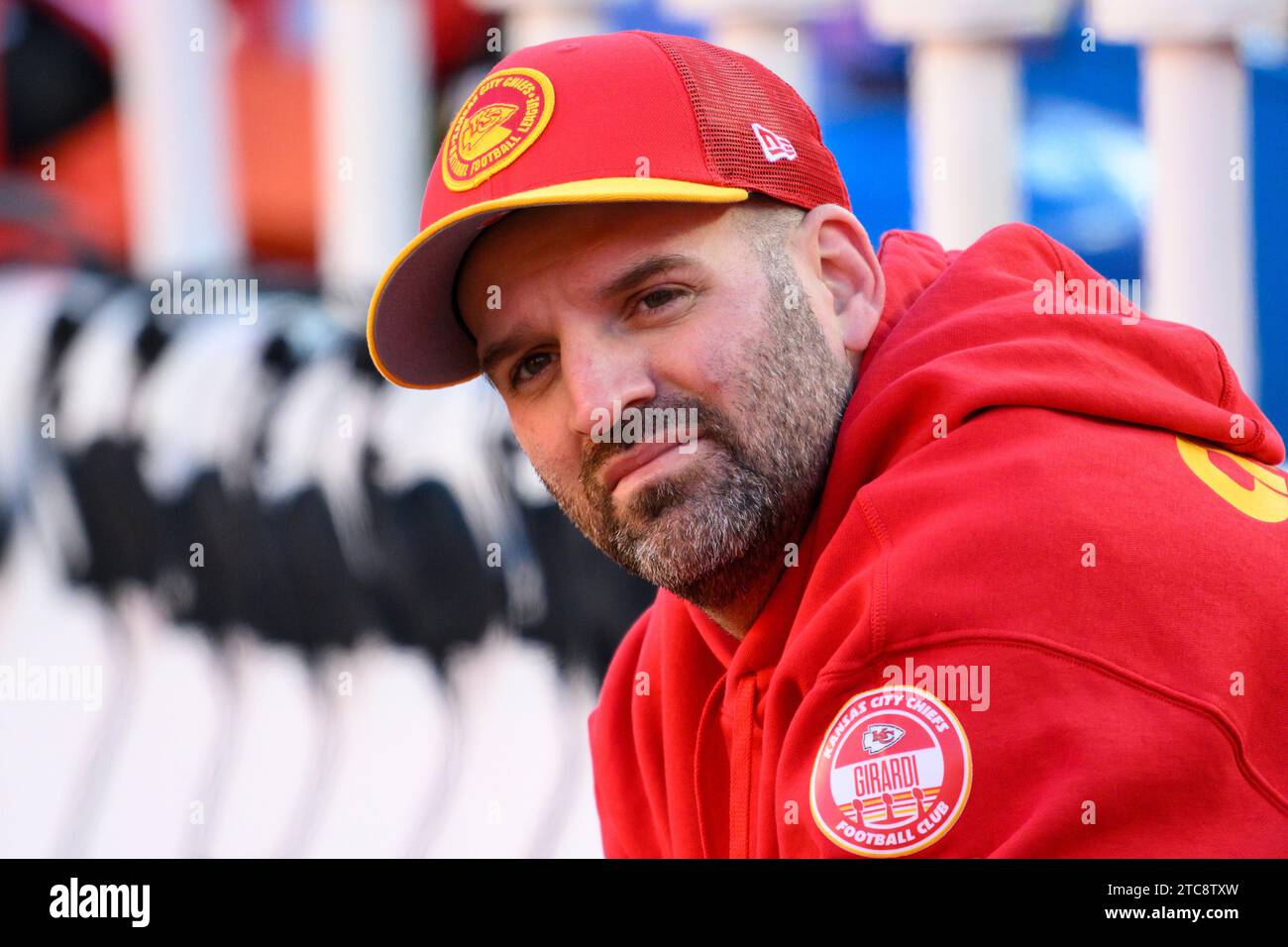 Kansas City Chiefs quarterbacks coach David Girardi on the bench during ...