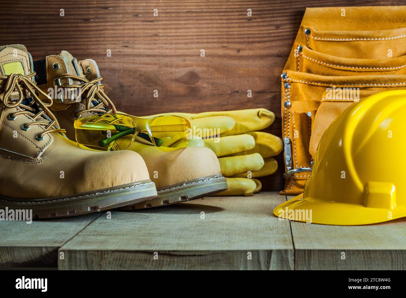 Boots Goggles Helmet Gloves Belt Stock Photo - Alamy
