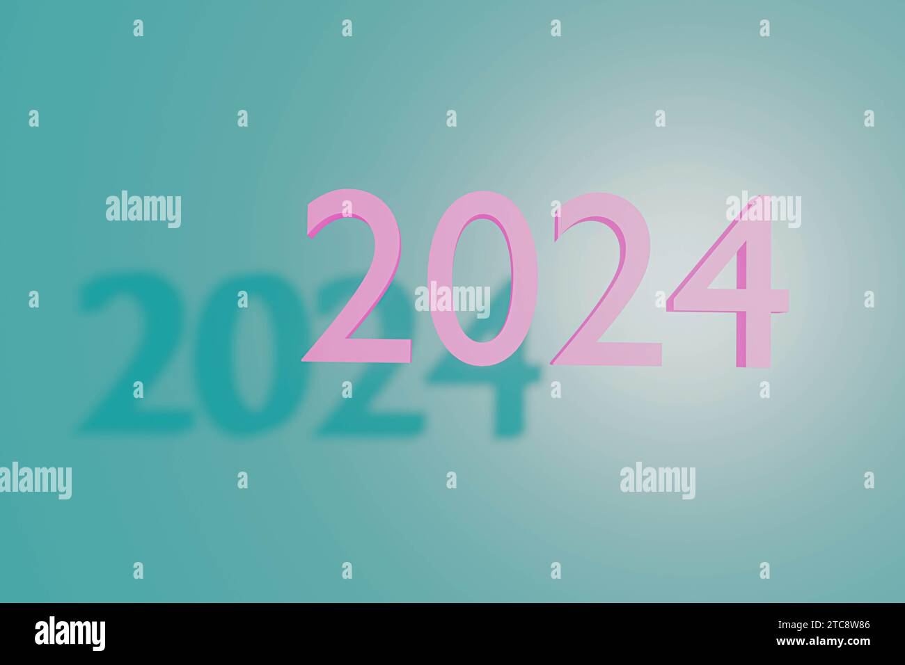 3D render year 2024 Stock Photo - Alamy