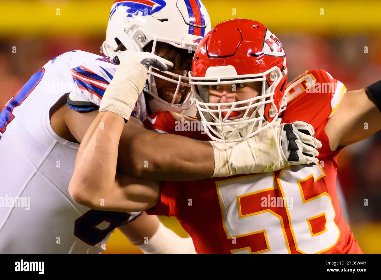 Kansas City Chiefs defensive end George Karlaftis (56) rushes against ...