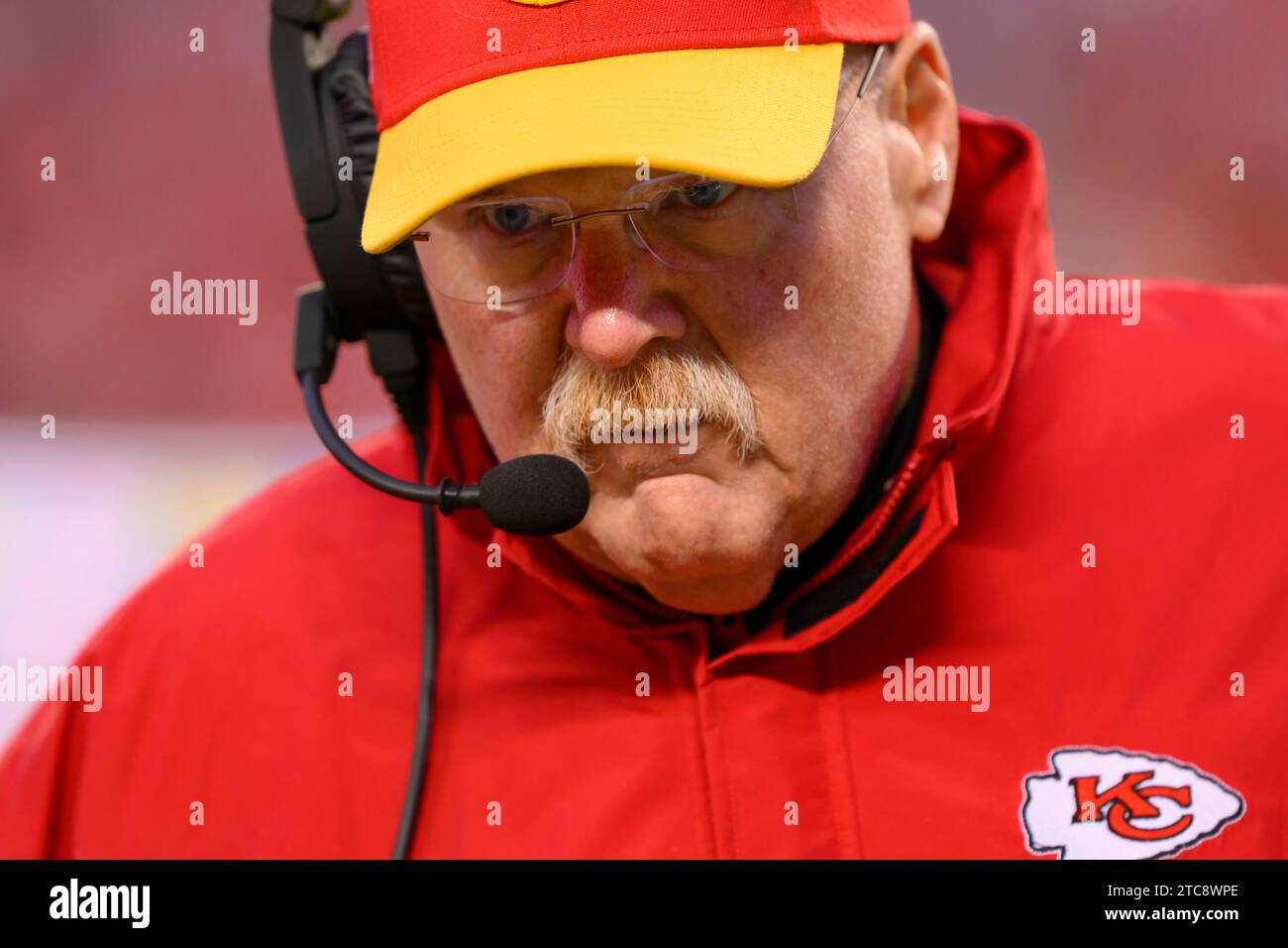 Kansas City Chiefs head coach Andy Reid during the first half of an NFL ...