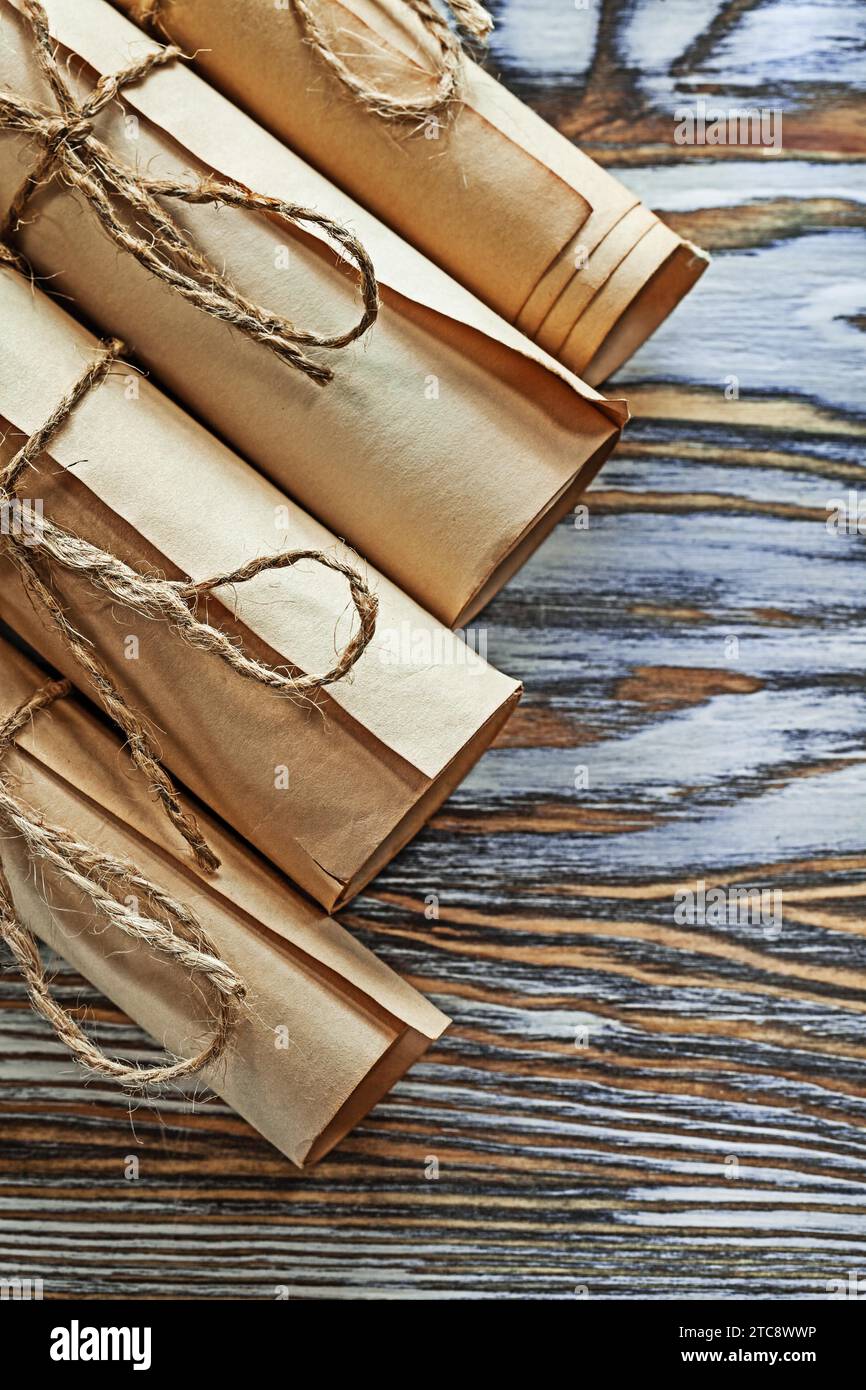 Pile old paper roll hi-res stock photography and images - Alamy
