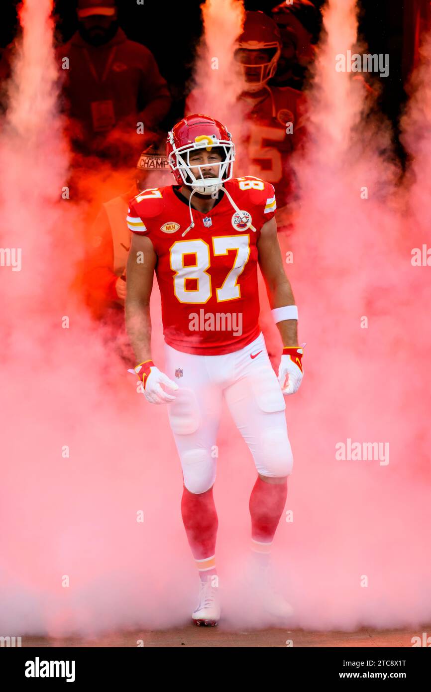 Kansas City Chiefs tight end Travis Kelce comes onto the field during ...