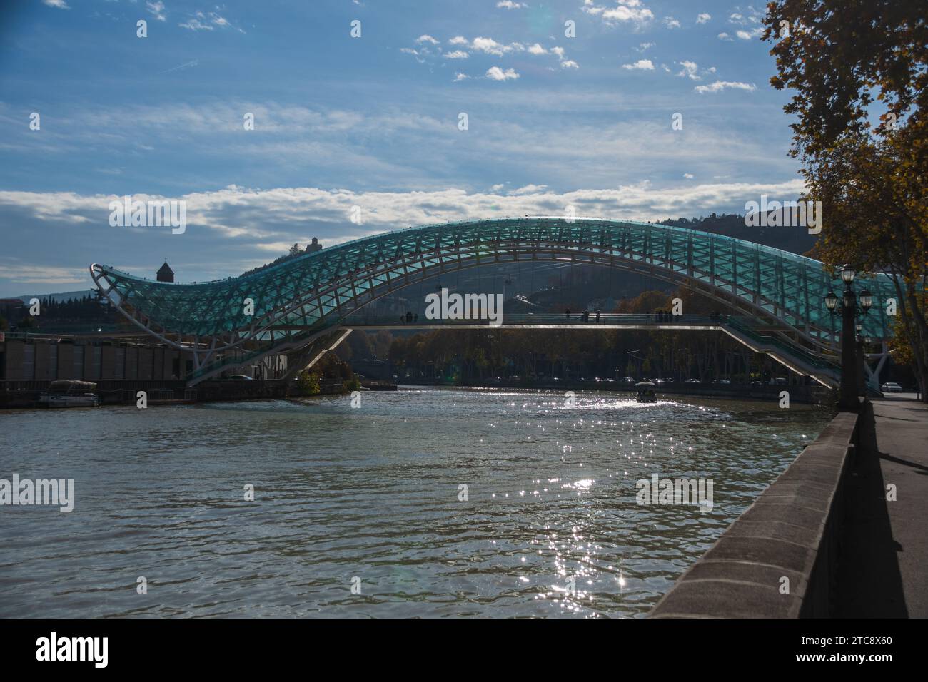 The glass bridge of Tbilisi in Georgia Stock Photo - Alamy