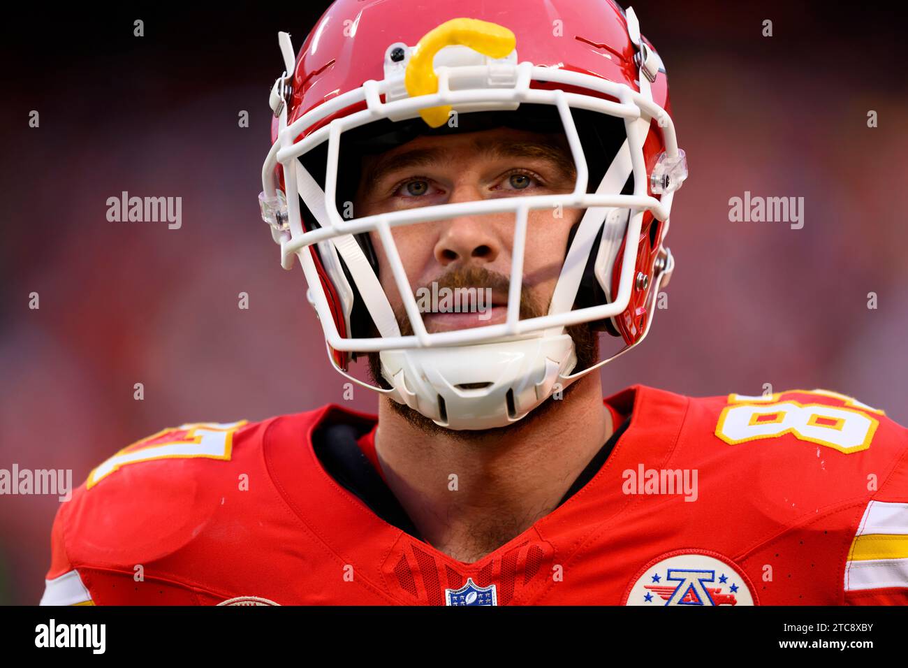 Kansas City Chiefs tight end Travis Kelce comes off the field after a ...