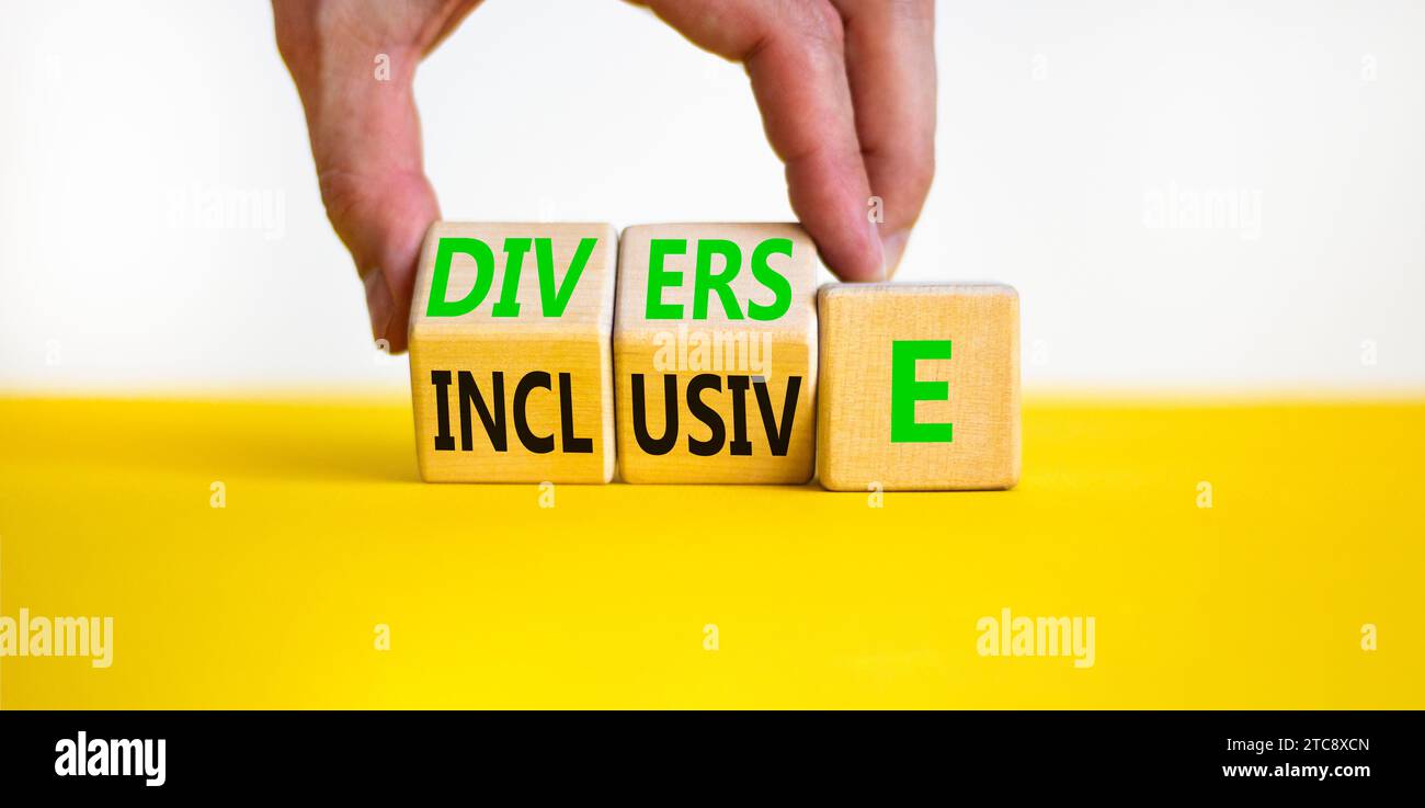 Diverse and inclusive symbol. Concept word Diverse and Inclusive on ...