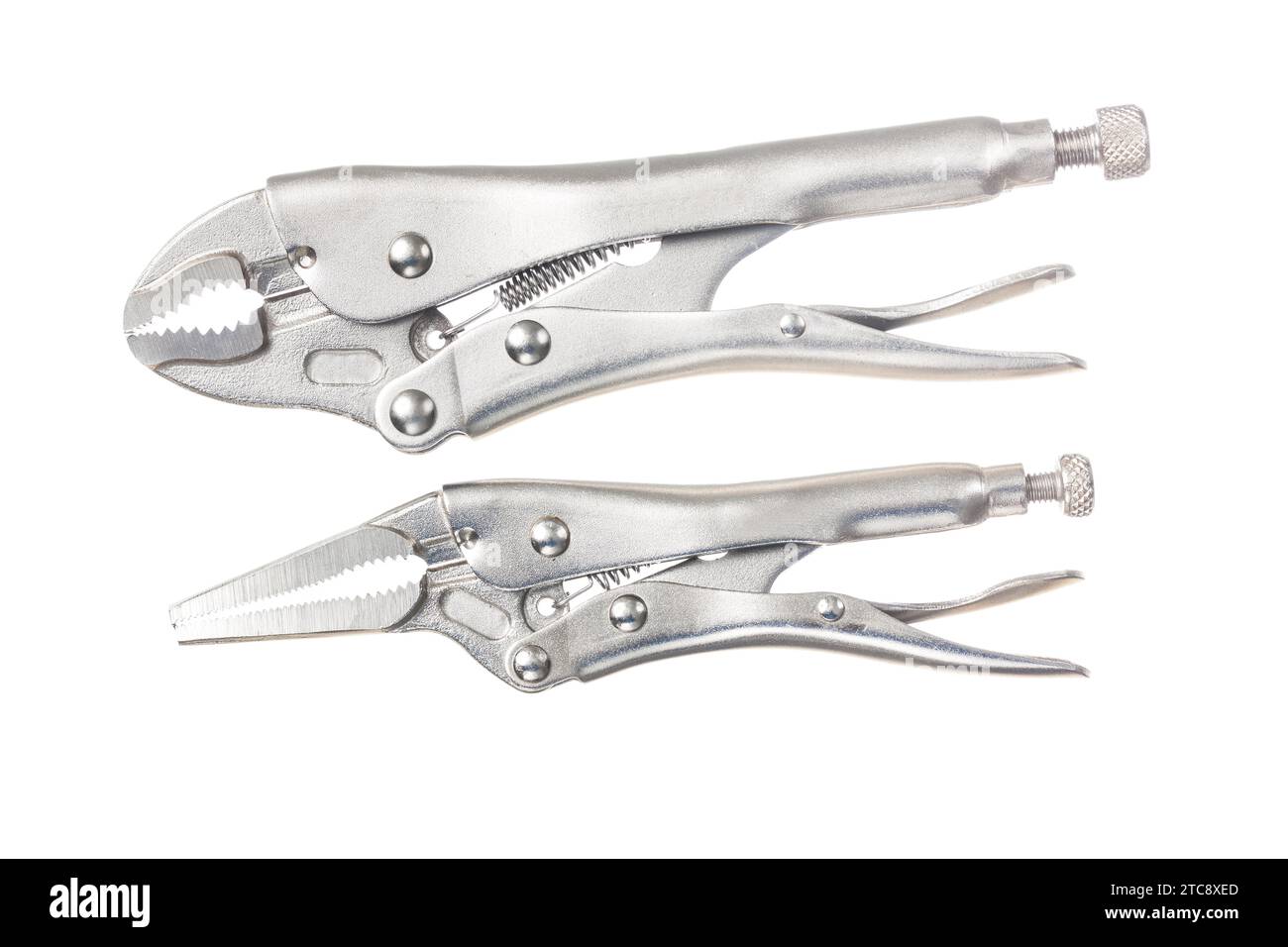 Adjustable metal pliers spanner against a white background Stock Photo ...