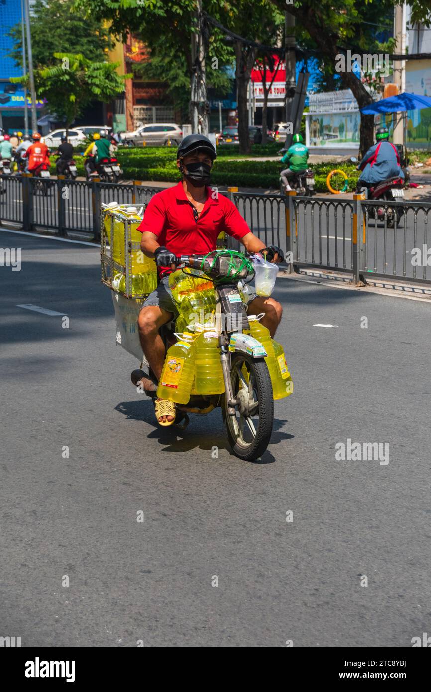 Motorcycle traffic in Saigon ( Ho Chi Minh ) , Vietnam Stock Photo - Alamy