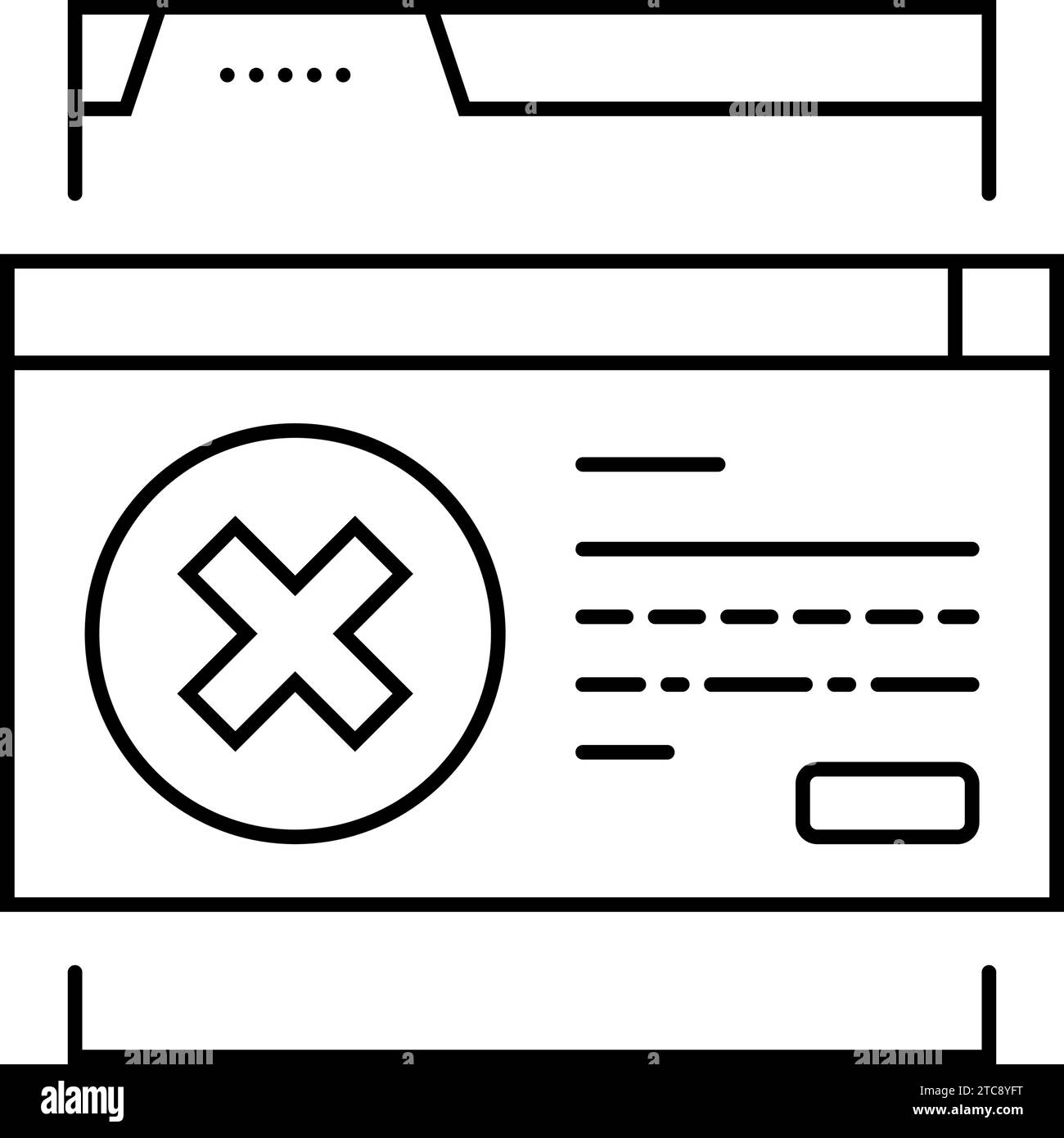 file deny line icon vector illustration Stock Vector Image & Art - Alamy