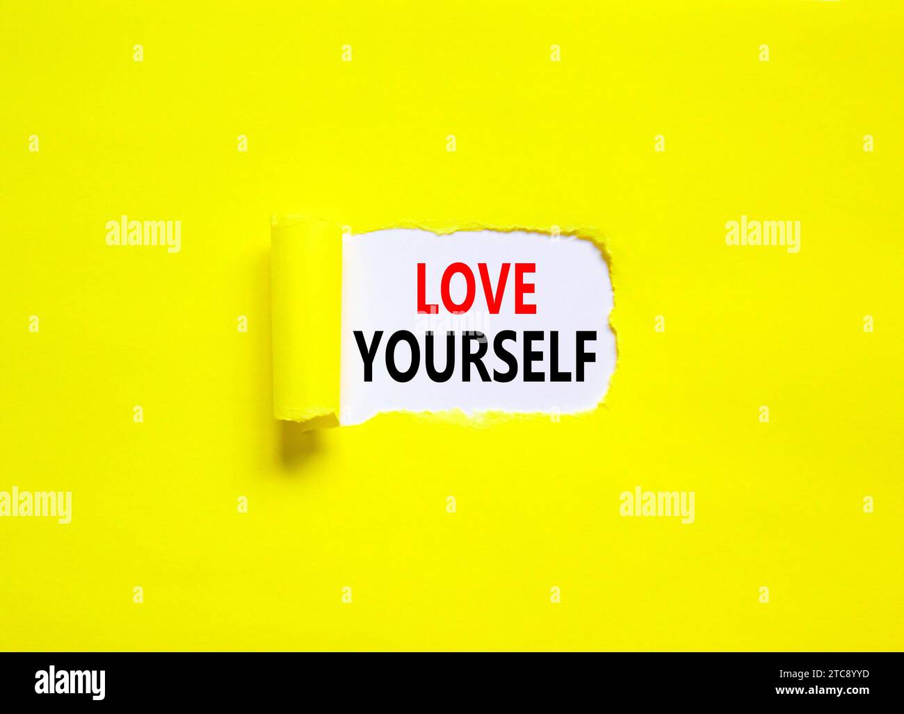 Love yourself symbol. Concept words Love yourself on beautiful white ...
