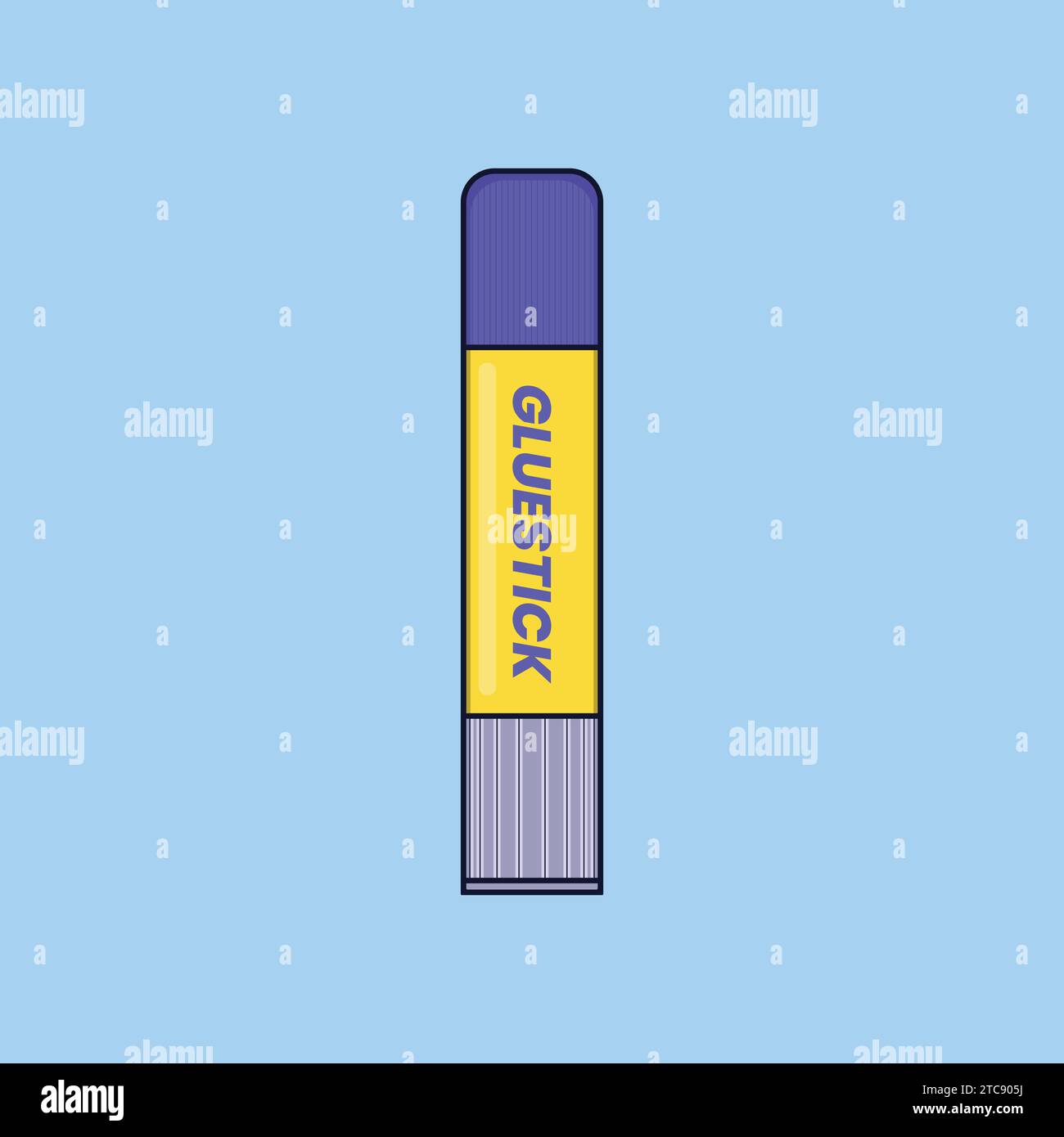 Flat Glue Stick Icon Vector Illustration school Office Stock Vector ...