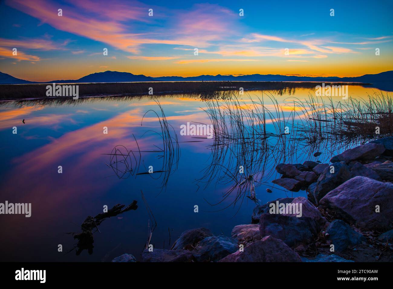 Wasatch mountains sunset utah hi-res stock photography and images - Alamy