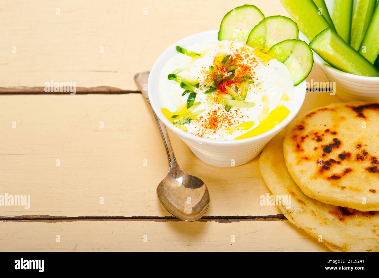 Arab middle east salatit laban wa kh'yar Khyar Bi Laban goat yogurt and ...
