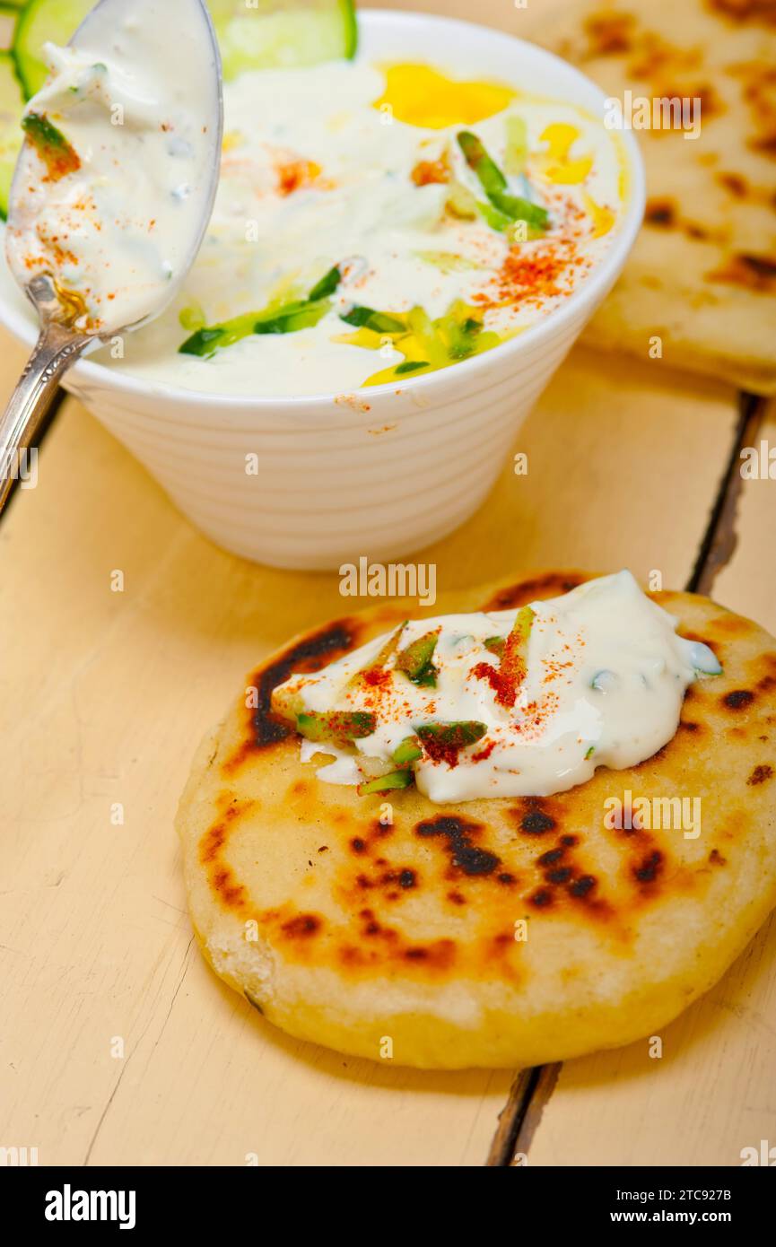 Arab middle east salatit laban wa kh'yar Khyar Bi Laban goat yogurt and ...