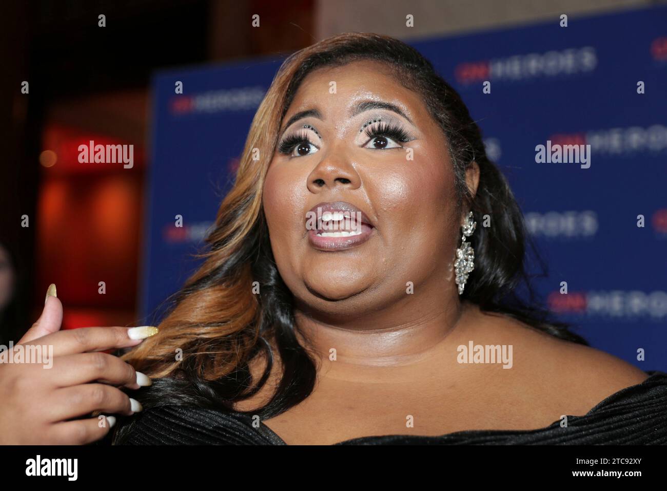 New York, USA, December 10, 2023 - Yasmine Arrington Brook Attended the ...