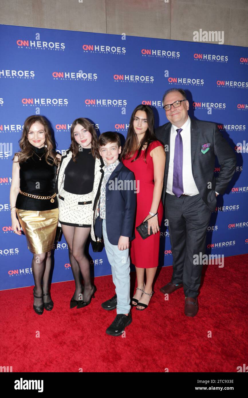 New York, USA, December 10, 2023 - Alexa Swinton, Maxim Swinton, Ava ...