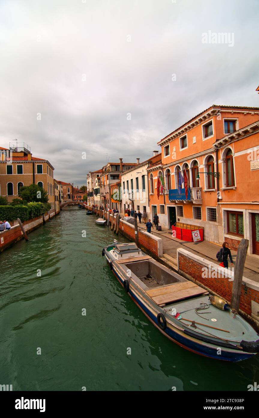 Unusual pittoresque view of Venice Italy most touristic place in the ...