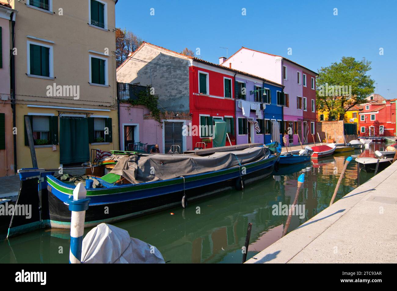 Italy Venice Burano island with traditional colorful houses Stock Photo - Alamy