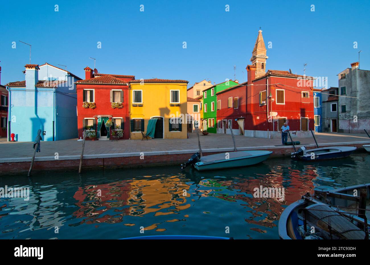 Italy Venice Burano island with traditional colorful houses Stock Photo ...