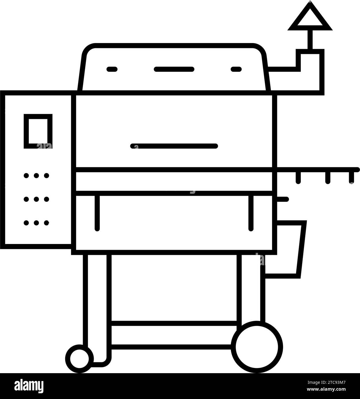 smoker meat line icon vector illustration Stock Vector Image & Art - Alamy