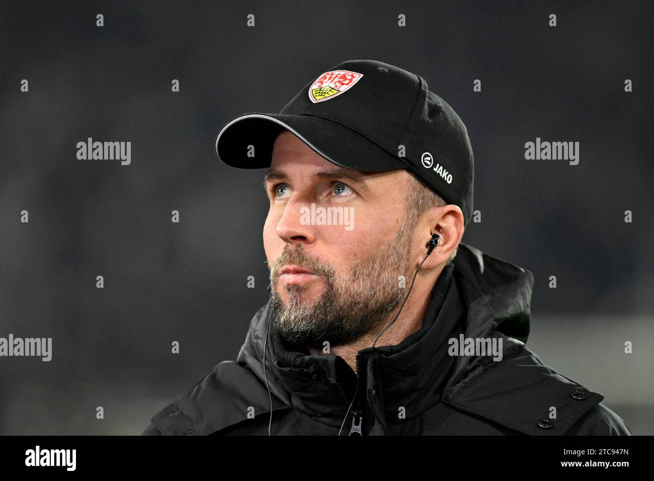 Coach Sebastian Hoeness VfB Stuttgart portrait, looking up, DFB Cup ...