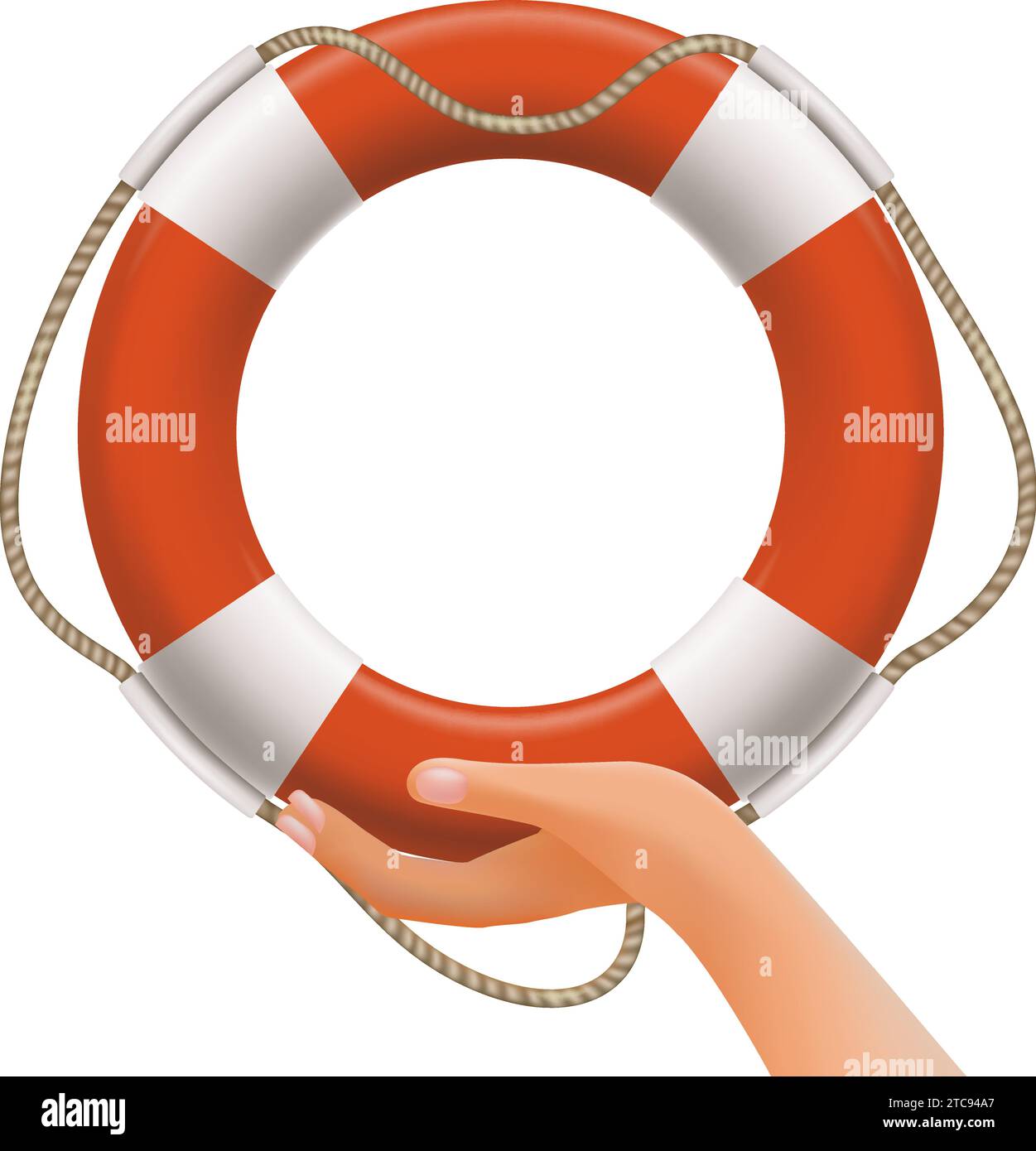 Hand holding lifebuoy Stock Vector Image & Art - Alamy