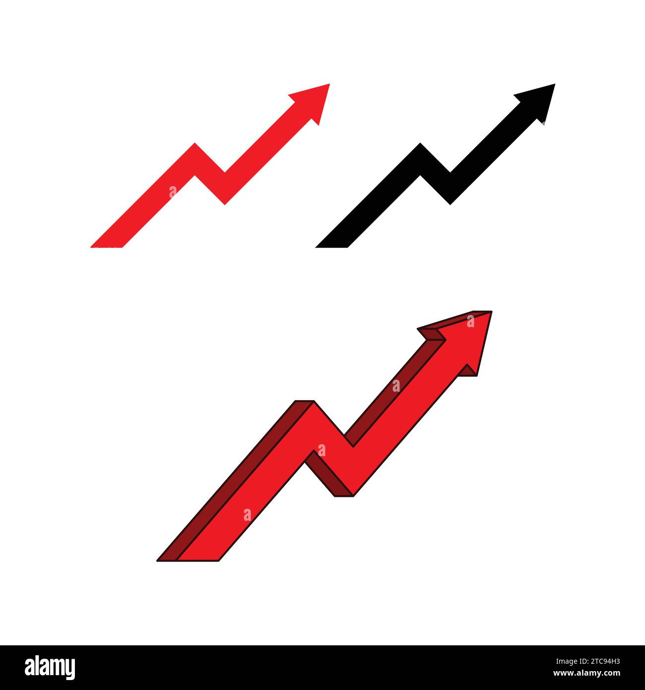 Rising Arrow Up Rise Graph Vector Icon Illustration Stock Vector Image