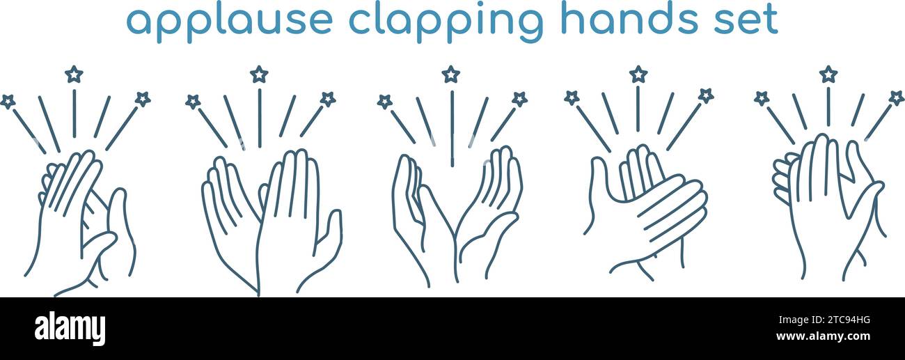 Applause clapping hands icons Stock Vector Image & Art - Alamy