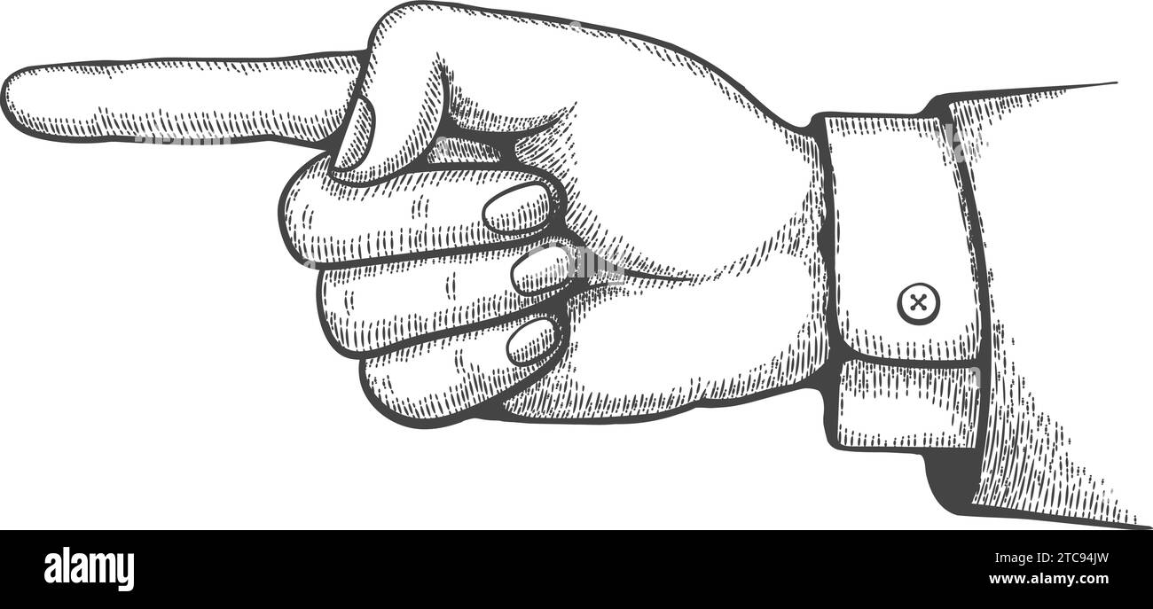 Vintage human hand illustration hi-res stock photography and images - Alamy