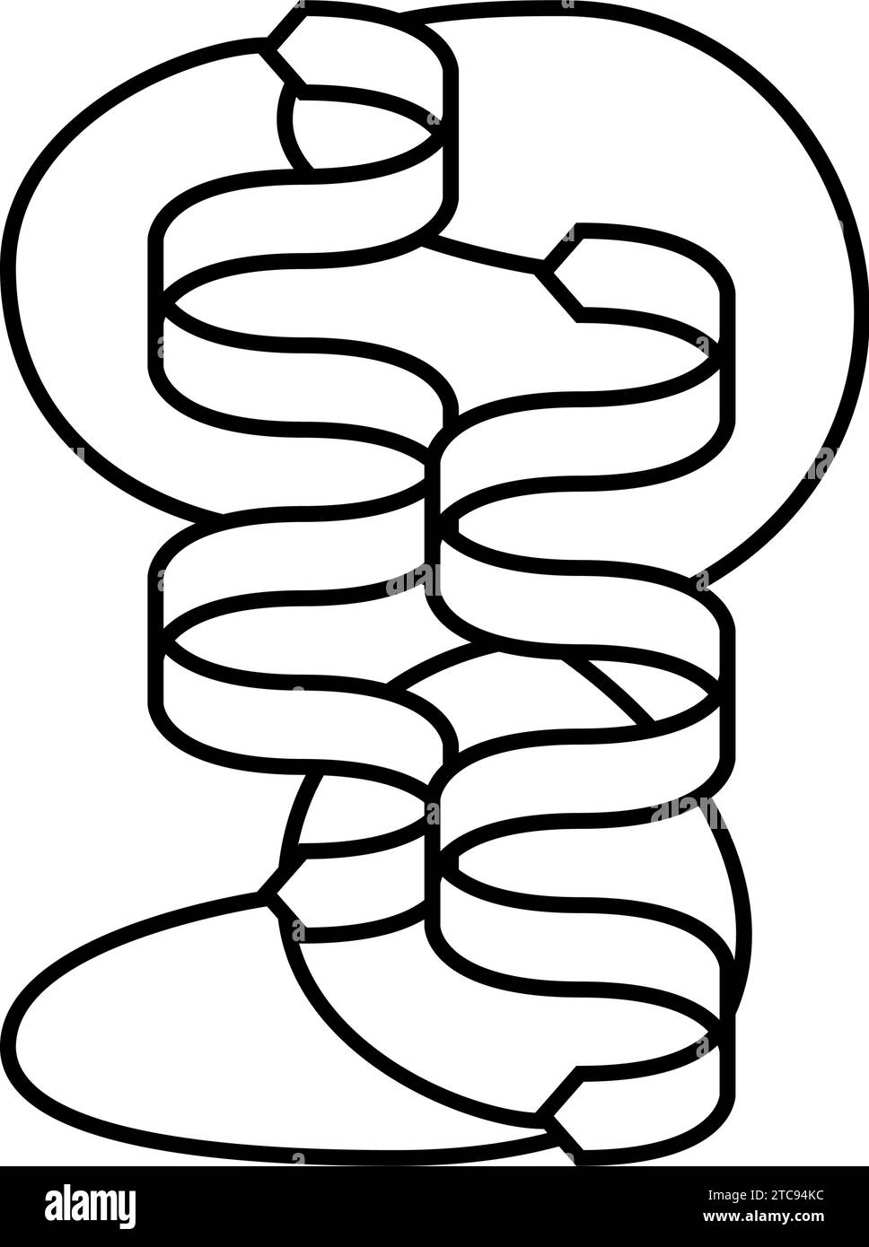 protein folding biochemistry line icon vector illustration Stock Vector ...