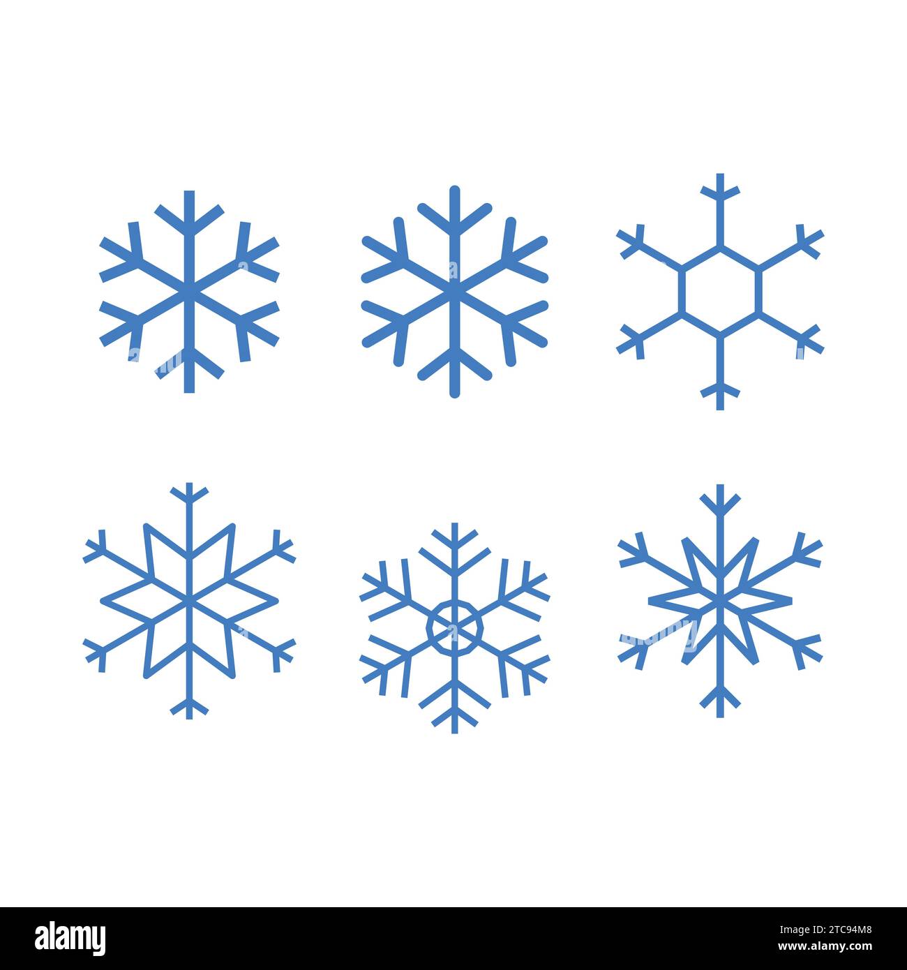 Snowflake Cold Illustration Icon Set Cold Winter Snow Flakes Stock ...