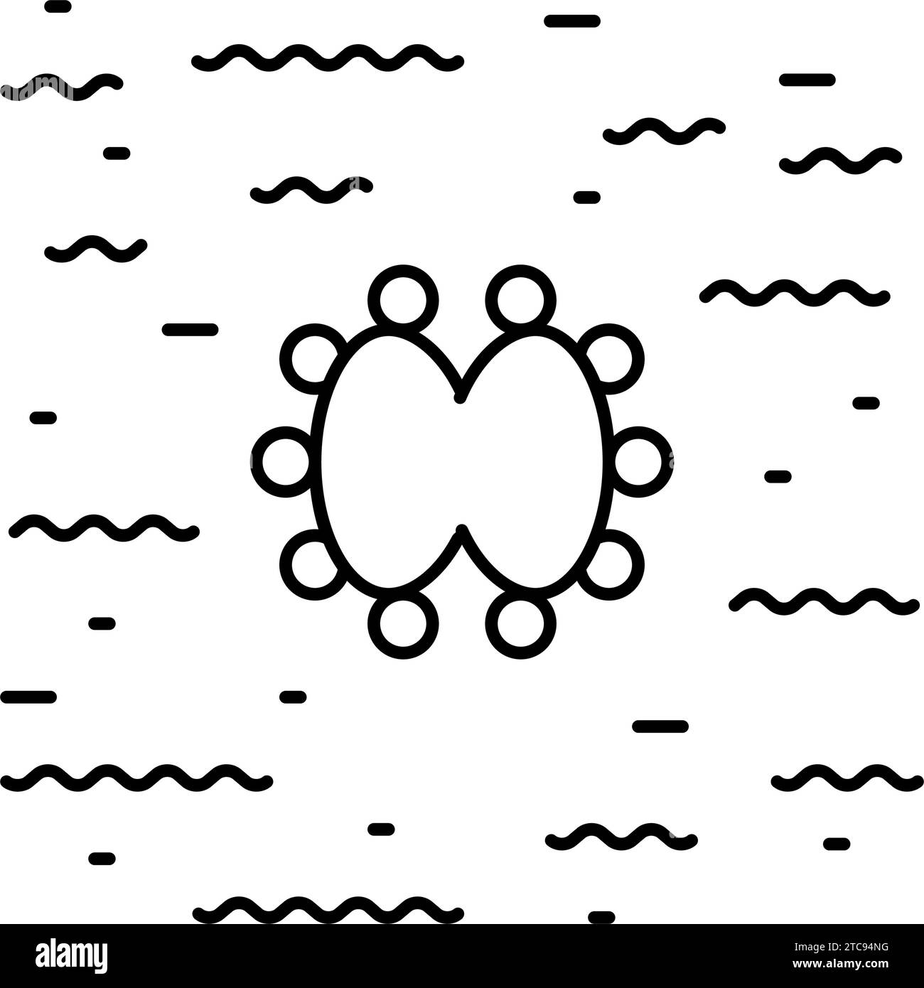 hydrophobic effect biochemistry line icon vector illustration Stock ...