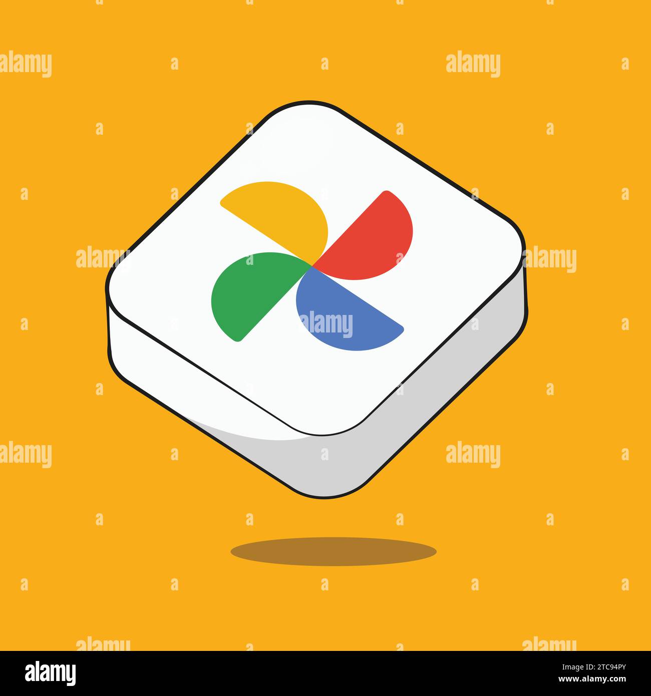 Google Photos Social Media App Website Icons Vector Website Cube Icon ...
