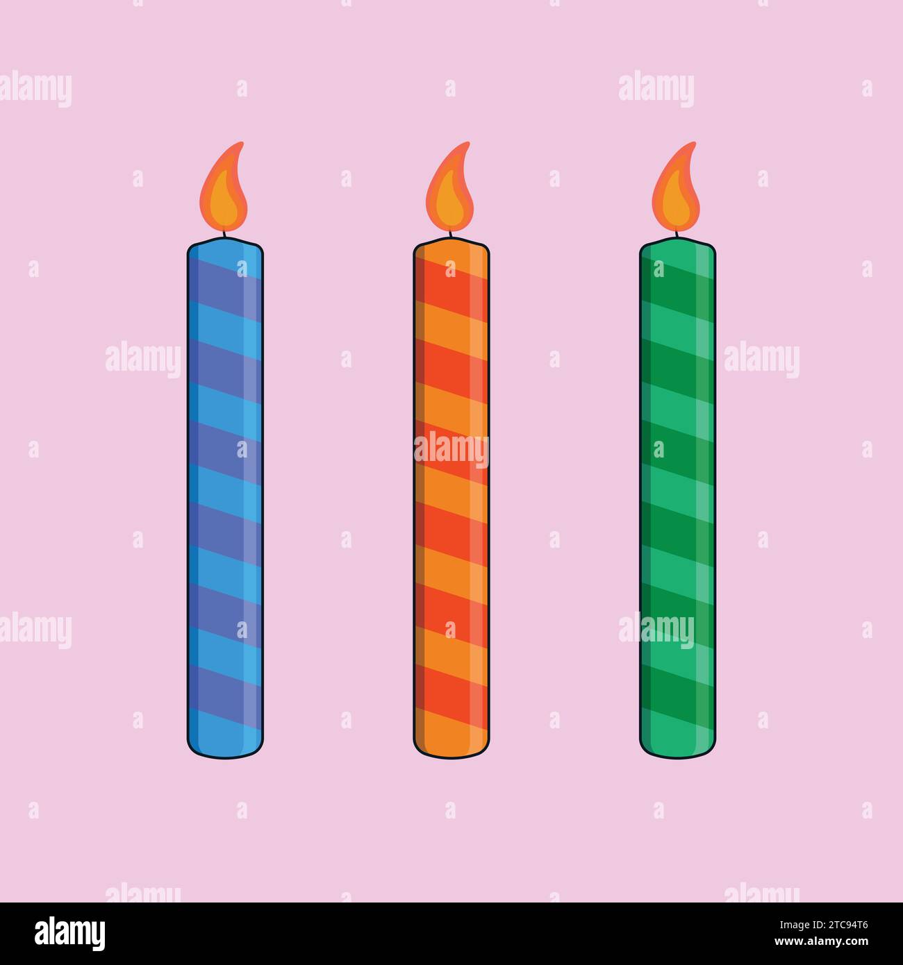 Birthday candle icon Stock Vector Images - Alamy
