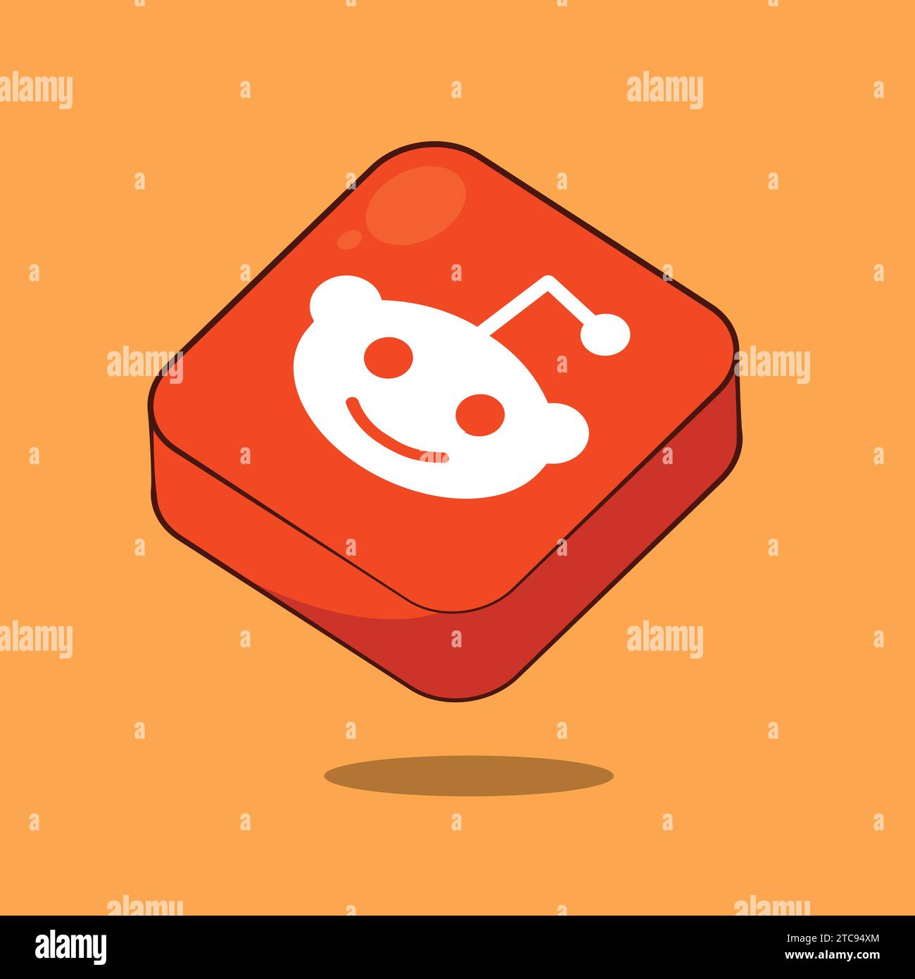 Reddit Social Media App Website Icons Vector Website Cube Icon Stock ...