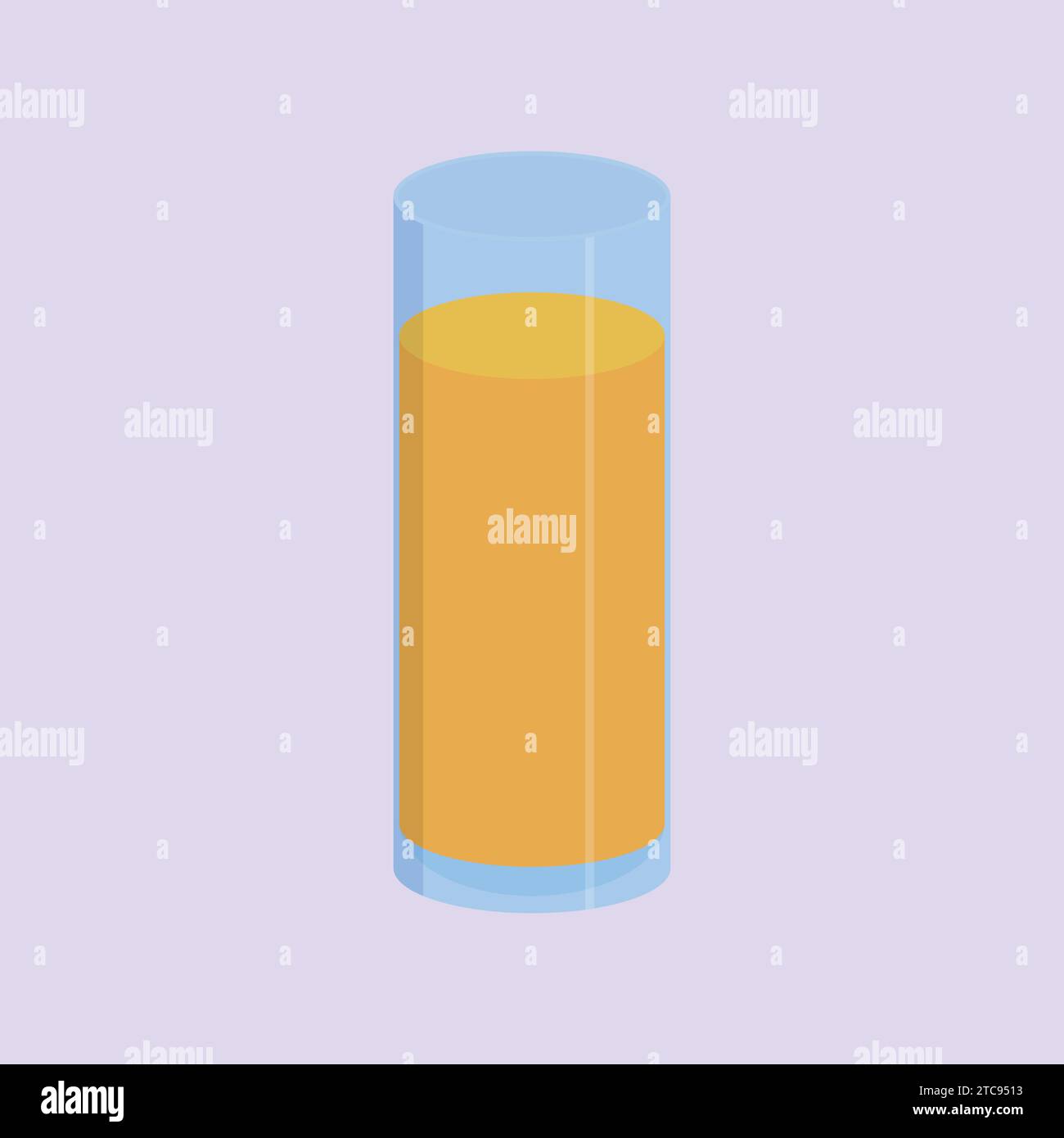 Fresh Glass of Orange juice Illustration Vector Orange Juice Glass icon Stock Vector Image & Art ...