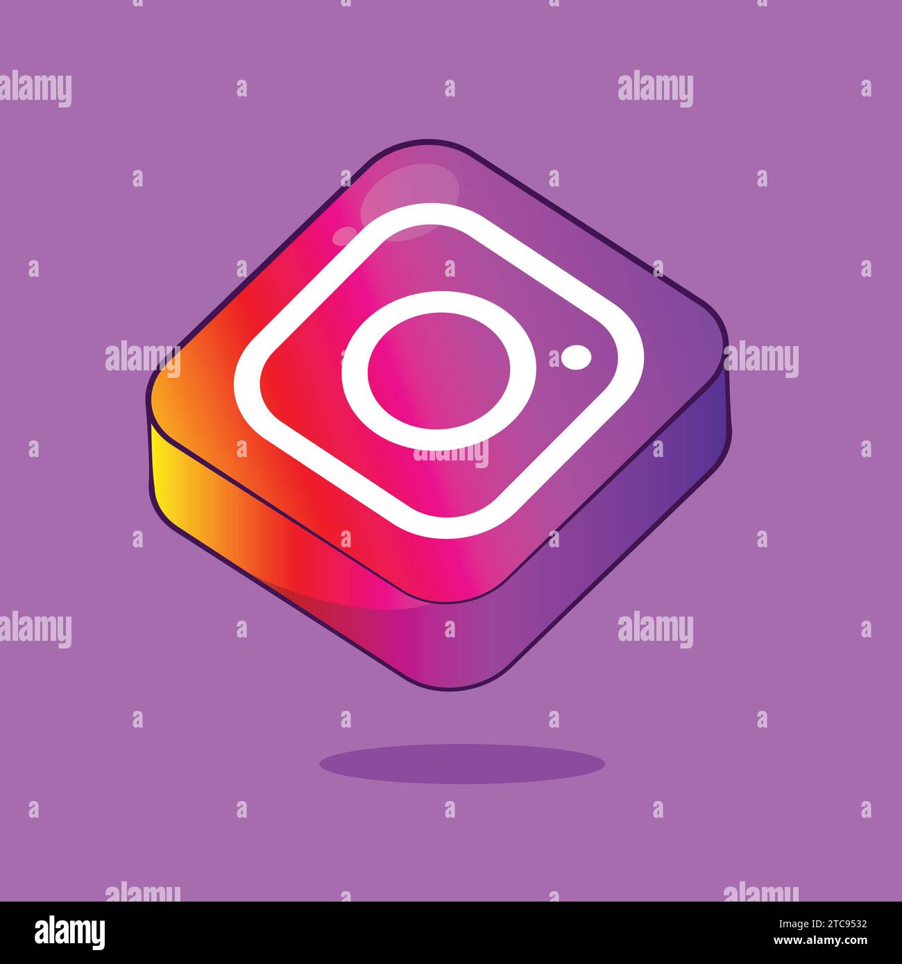 Instagram Social Media App Website Icons Vector Website Cube Icon Stock ... Instagram Social Media App Website Icons Vector Website Cube Icon Stock ...