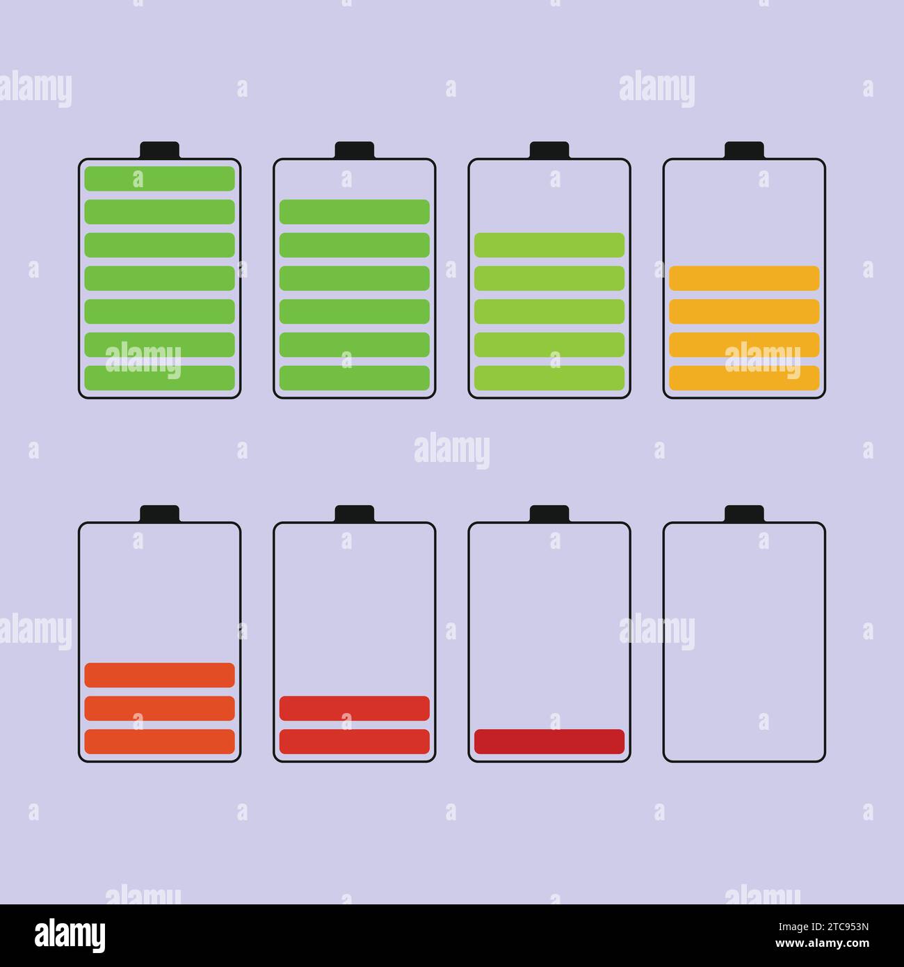 Mobile Battery Charging Indicator Vector Illustration Icon Battery ...