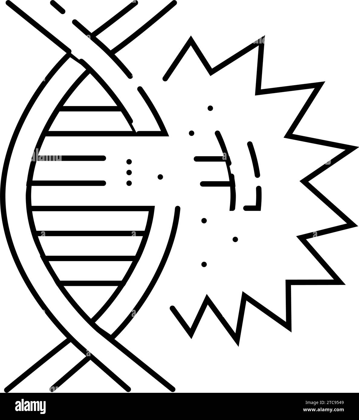 genetic mutations biochemistry line icon vector illustration Stock ...