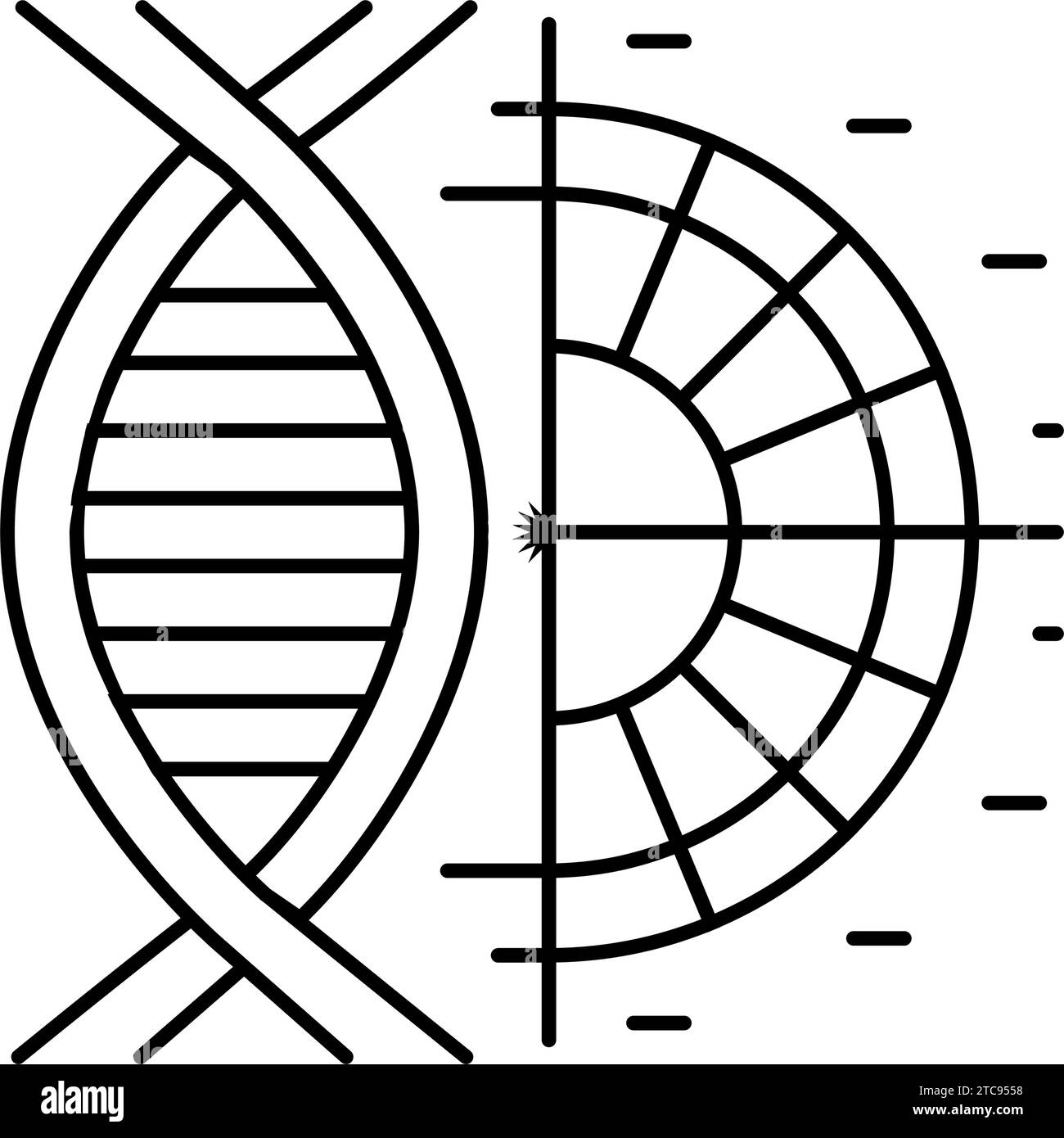 genetic code biochemistry line icon vector illustration Stock Vector ...