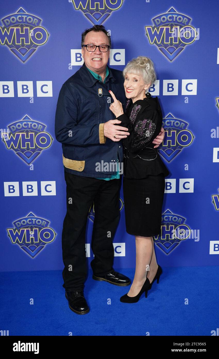 Russell T. Davies and Anita Dobson arrive for the premiere of Doctor ...