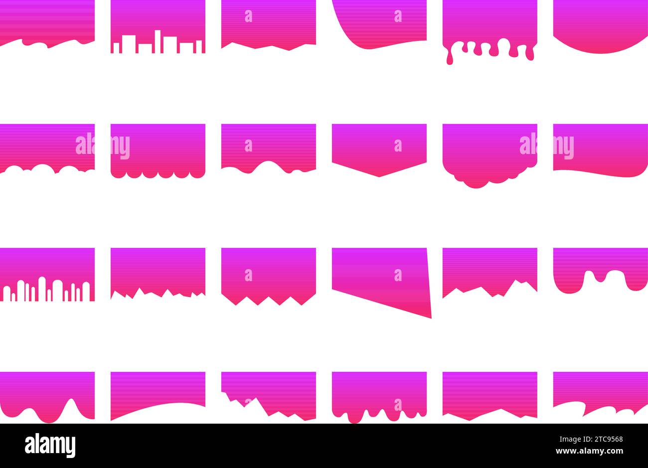Separator header icons set cartoon vector. Shape website border ... Separator header icons set cartoon vector. Shape website border ...