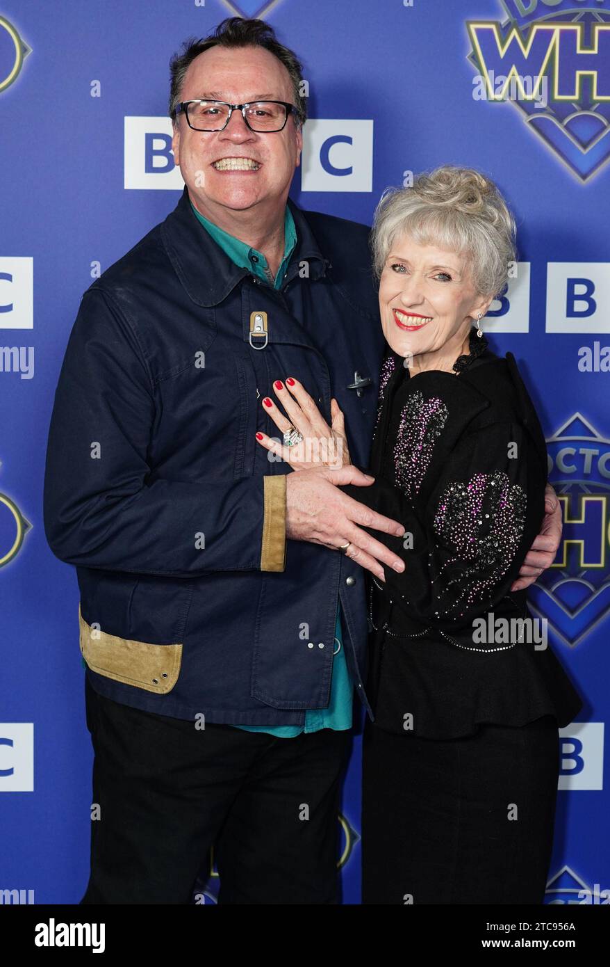 Russell T. Davies and Anita Dobson arrive for the premiere of Doctor ...