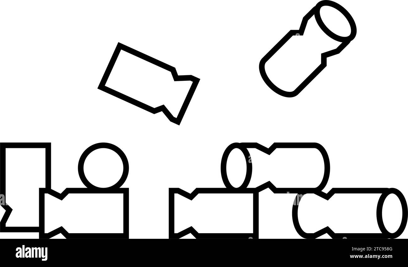 bullet casing crime line icon vector illustration Stock Vector Image ...