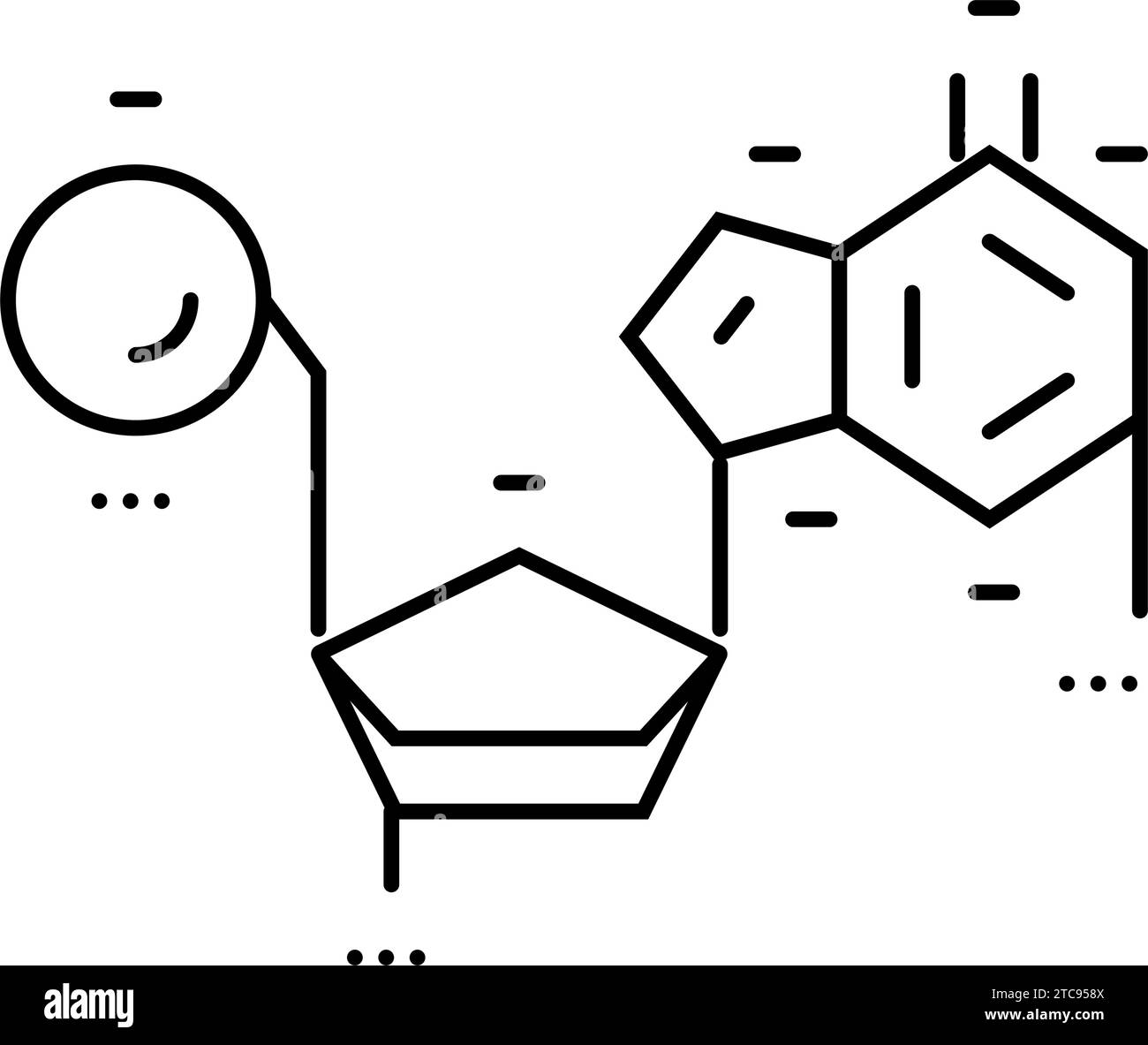 nucleic acids biochemistry line icon vector illustration Stock Vector ...