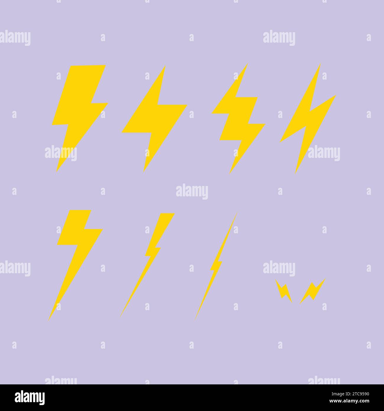 Lightening Thunderbolt Illustration Vector Icon Electric Spark Vector ...