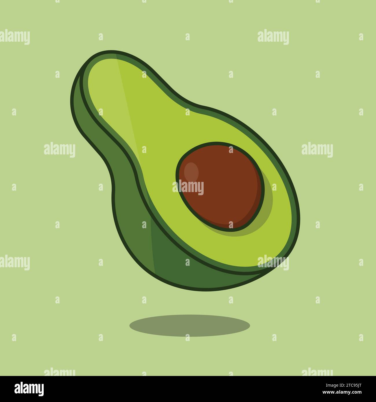 Food avocado icon Stock Vector Images - Alamy