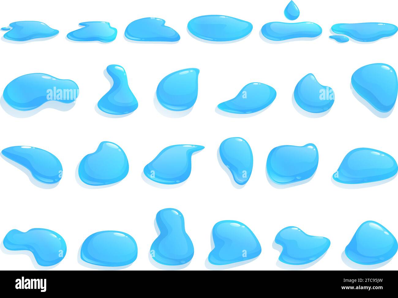 Waterdrop icons set cartoon vector. Fall drop rain. Wet spray surface ...